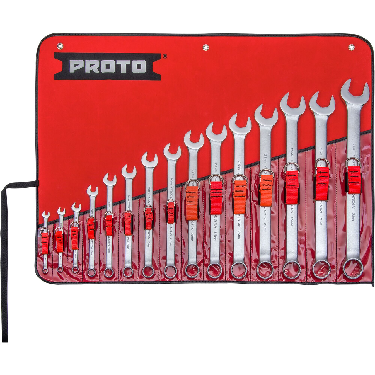 Proto Tether-Ready 15 Piece Satin Metric Combination ASD Wrench Set ...