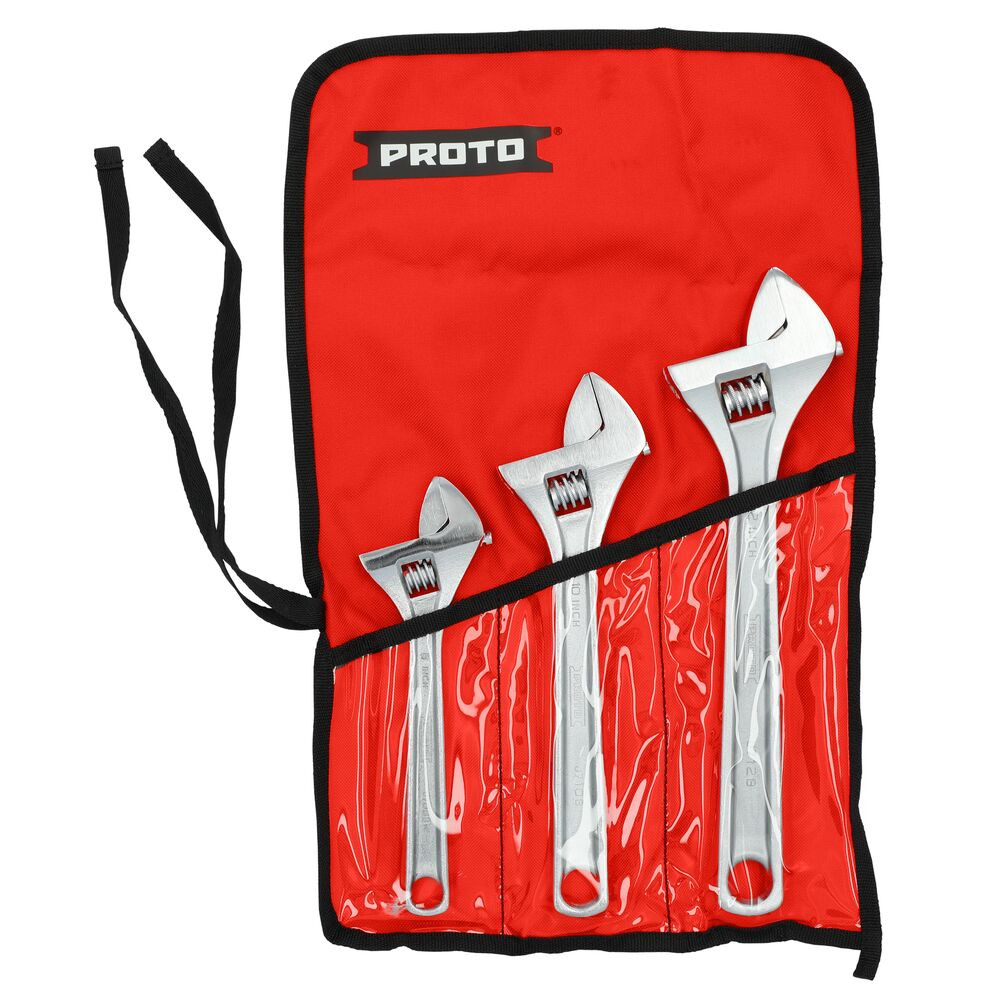 Proto 3 Piece Adjustable Wrench Set