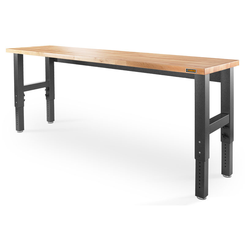 Gladiator 8' Hardwood Adjustable Height Workbench