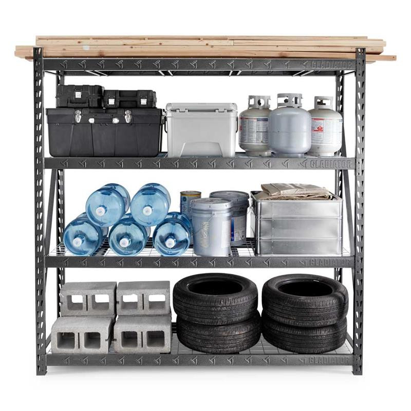 Gladiator 90" x 90" Heavy Duty Mega Rack with Four Adjustable Shelves
