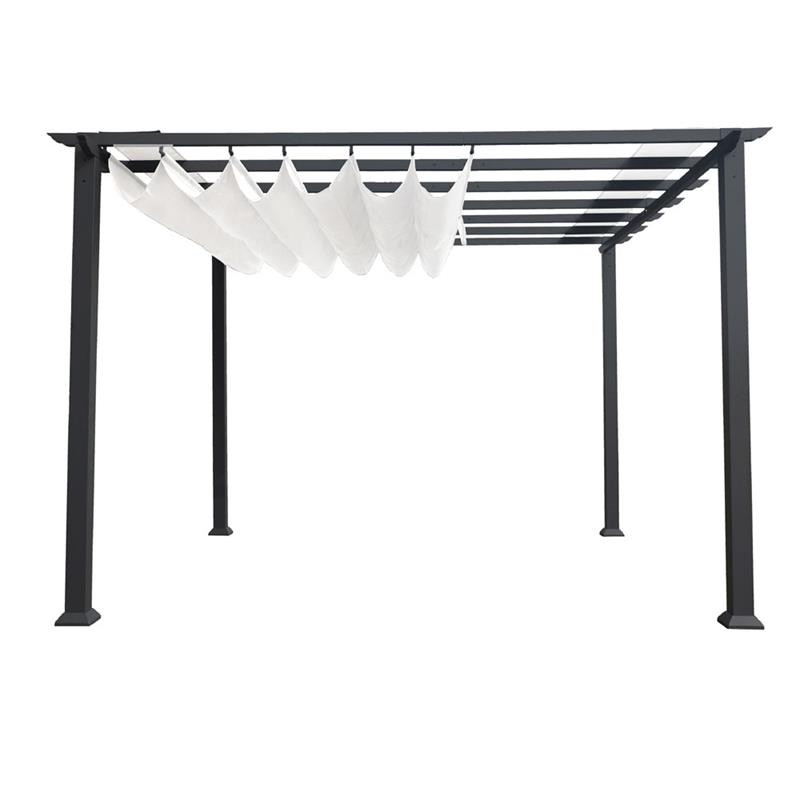 Paragon Outdoor Florence 11x11 Aluminum Pergola with Grey Frame/Off ...