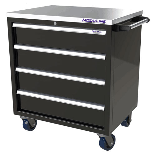 Moduline QuikDraw 32″ 4-Drawer Aluminum Roller Cabinet