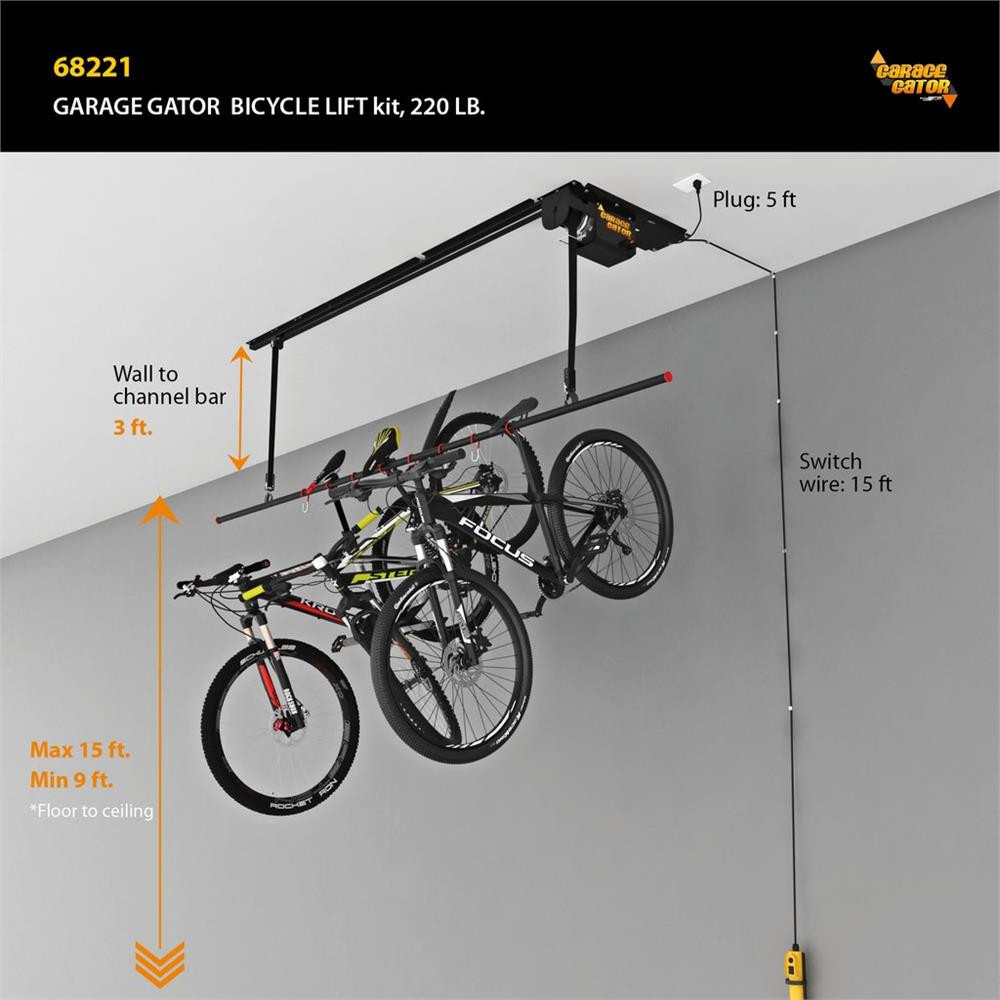 Proslat Garage Gator Eight Bicycle 220 lb Lift Kit