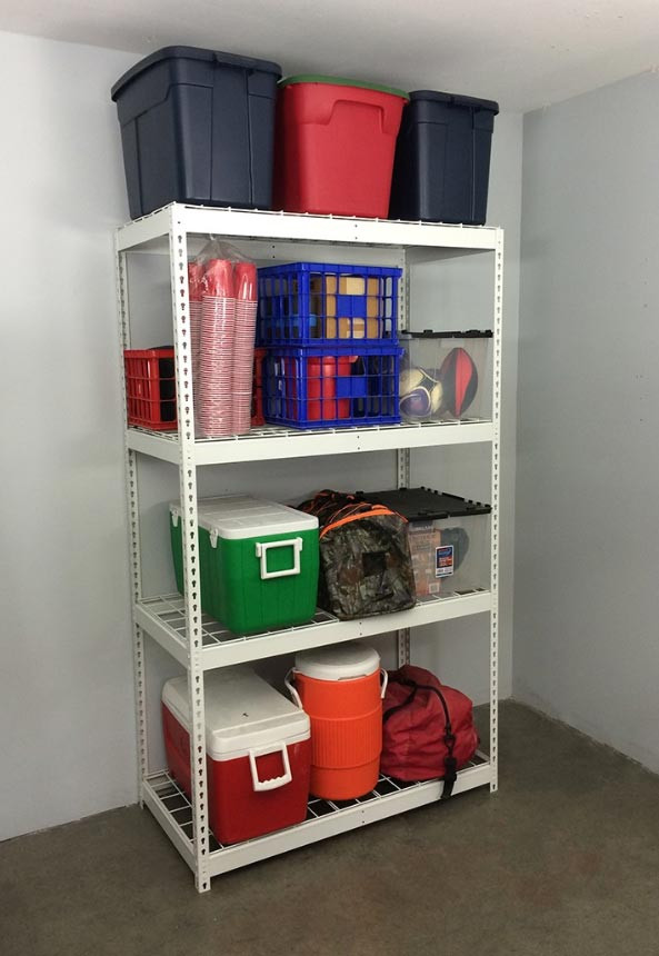 SafeRacks 24" x 48" x 84" Garage Shelving - White