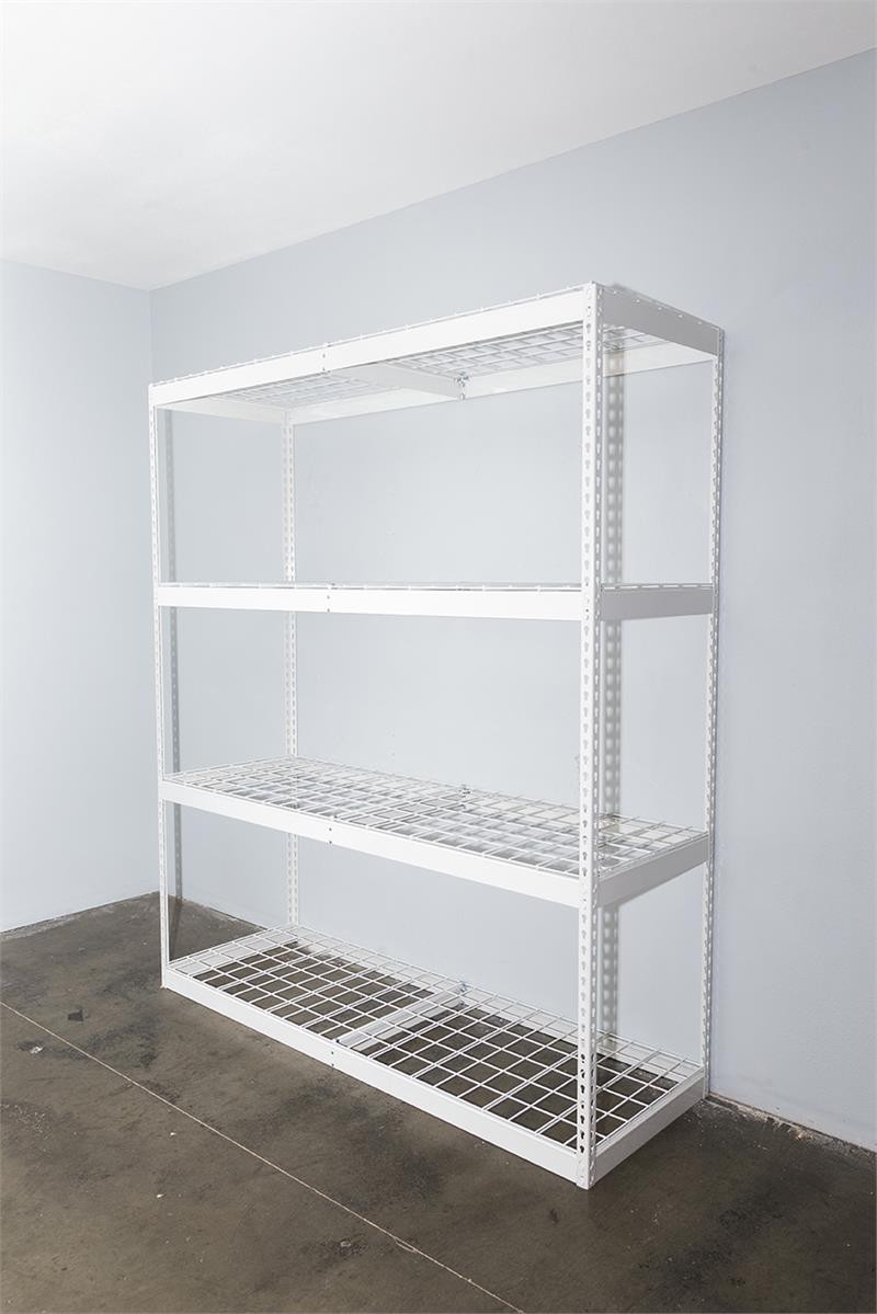 SafeRacks 24" x 72" x 84" Garage Shelving - White