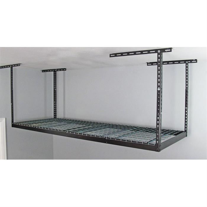 SafeRacks 3' x 8' Overhead Storage Rack 24" - 45" Drop - Hammertone