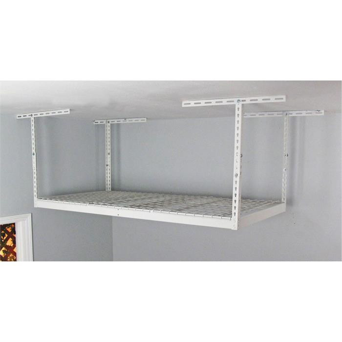 SafeRacks 3' x 6' Overhead Storage Rack 12" - 21" Drop - White