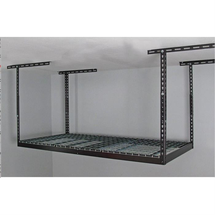 SafeRacks 3' x 6' Overhead Storage Rack 18" - 33" Drop - Hammertone