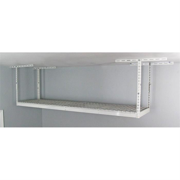 SafeRacks 2' x 8' Overhead Storage Rack 12" - 21" Drop - White