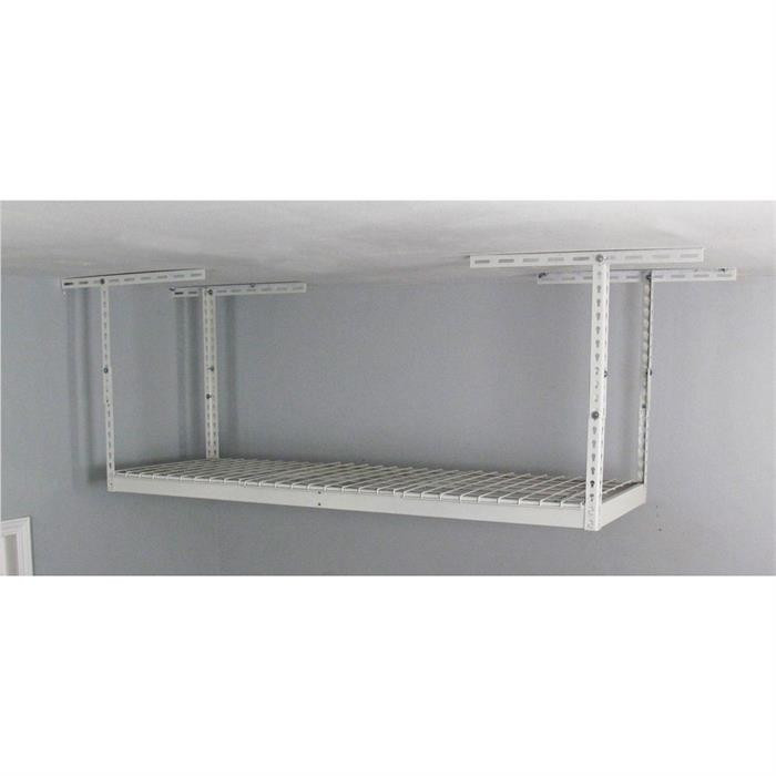 SafeRacks 2' x 6' Overhead Storage Rack 18" - 33" Drop - White