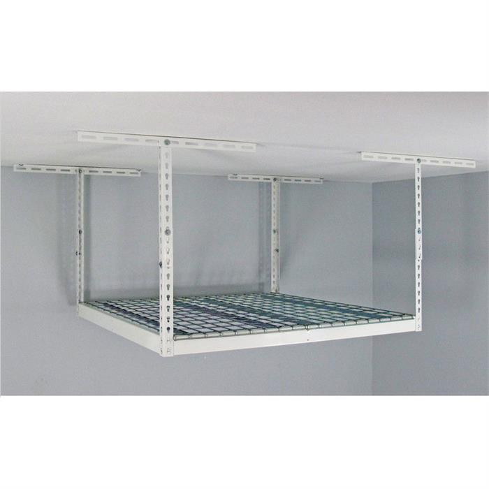MonsterRax 4' x 4' Overhead Storage Rack 24" - 45" Drop - White