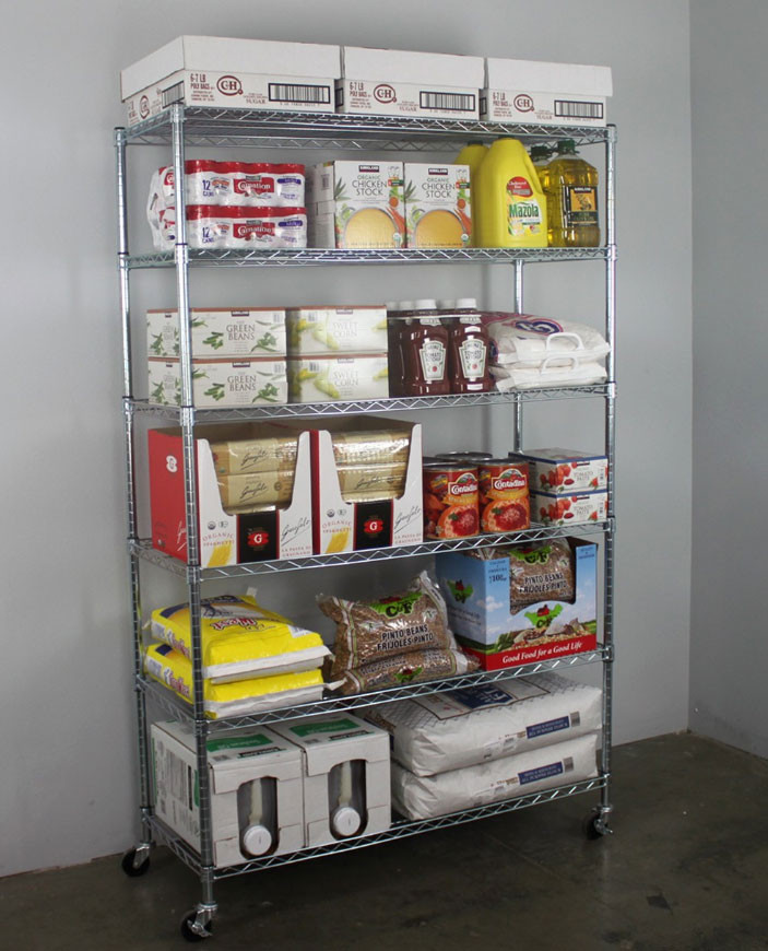 SafeRacks 72"H x 48"W x 18"D 6-Tier NSF Wire Shelving