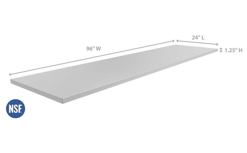 NewAge Stainless Steel 96" NSF Certified Countertop