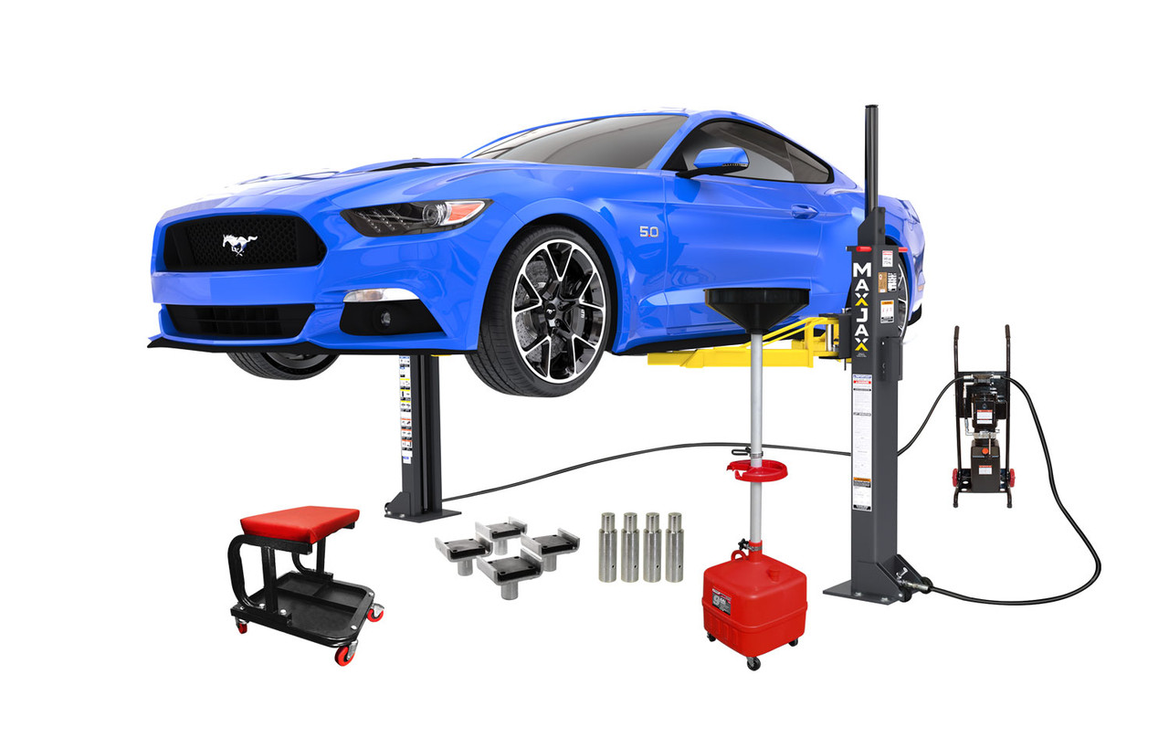 MaxJax M7K Portable Two-Post Garage Lift - Supreme Package
