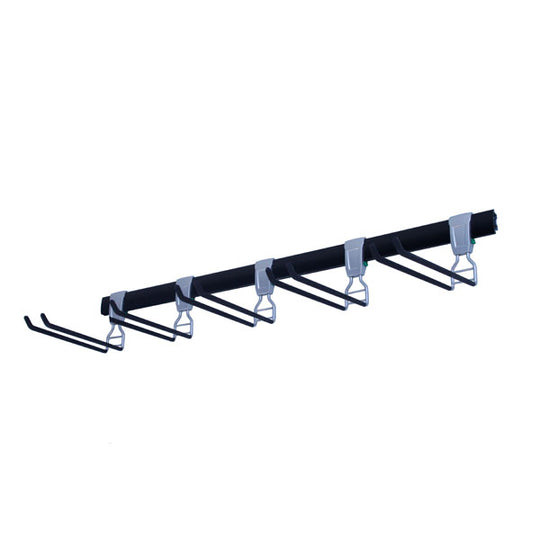 SafeRacks Wall Mounted Ski/Snowboard Storage Rack (5-Hooks)