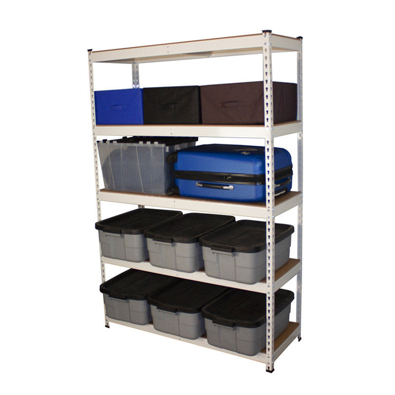 SafeRacks 18" x 48" x 72" Garage Shelving - White