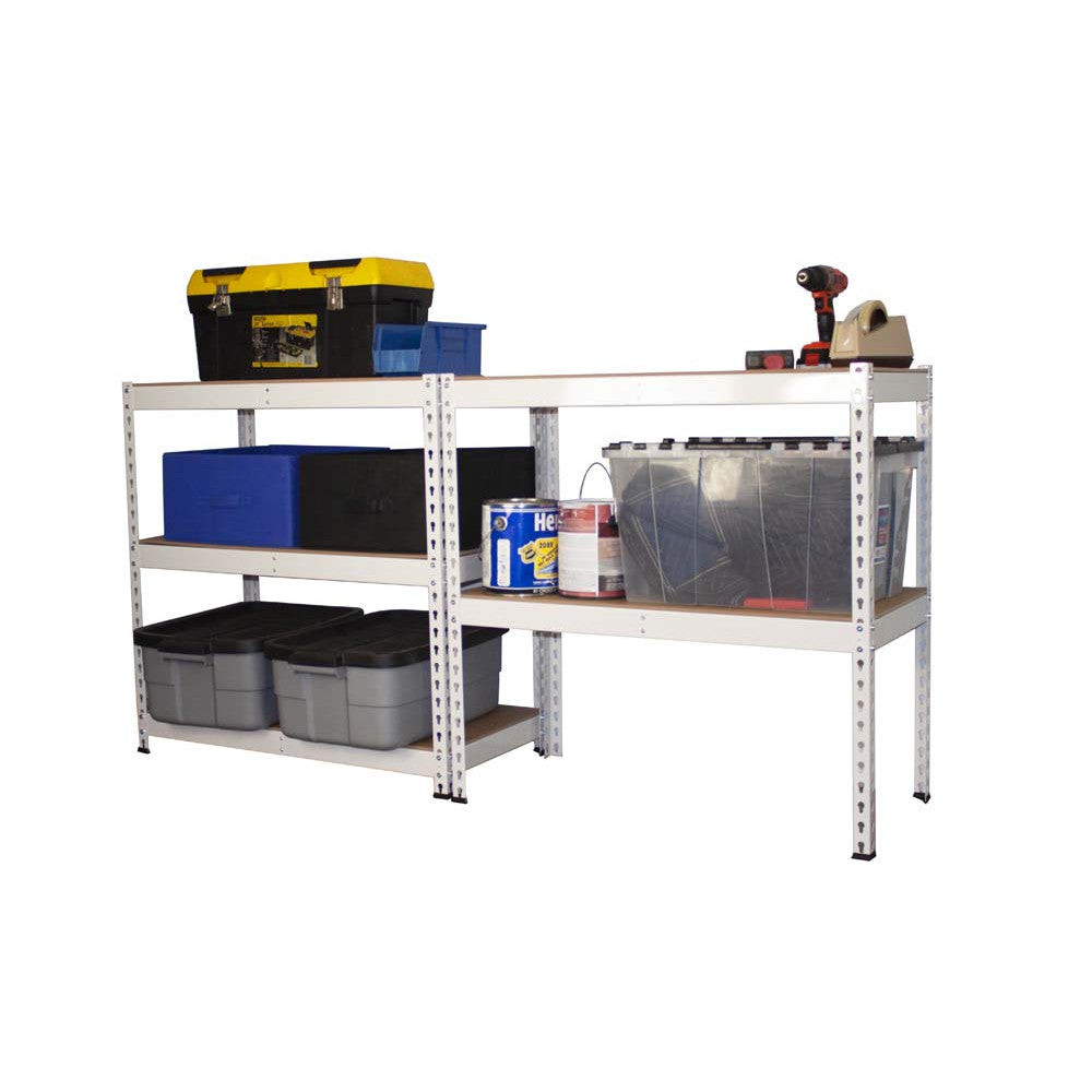 SafeRacks 18" x 36" x 72" Garage Shelving - White