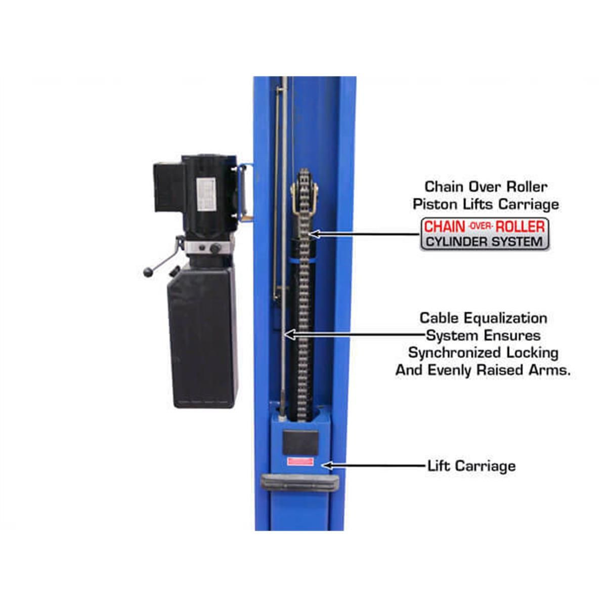 Atlas BP8000 8,000 lb Capacity Baseplate 2-Post Lift