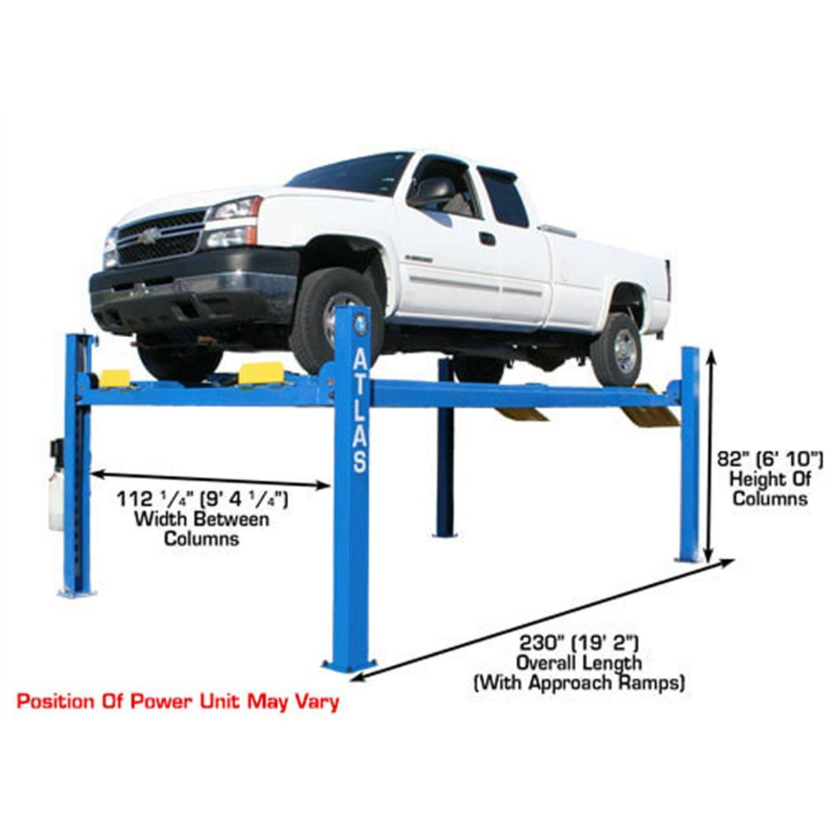 Atlas 12,000 lb. 4-Post Alignment Lift w/ Turntables