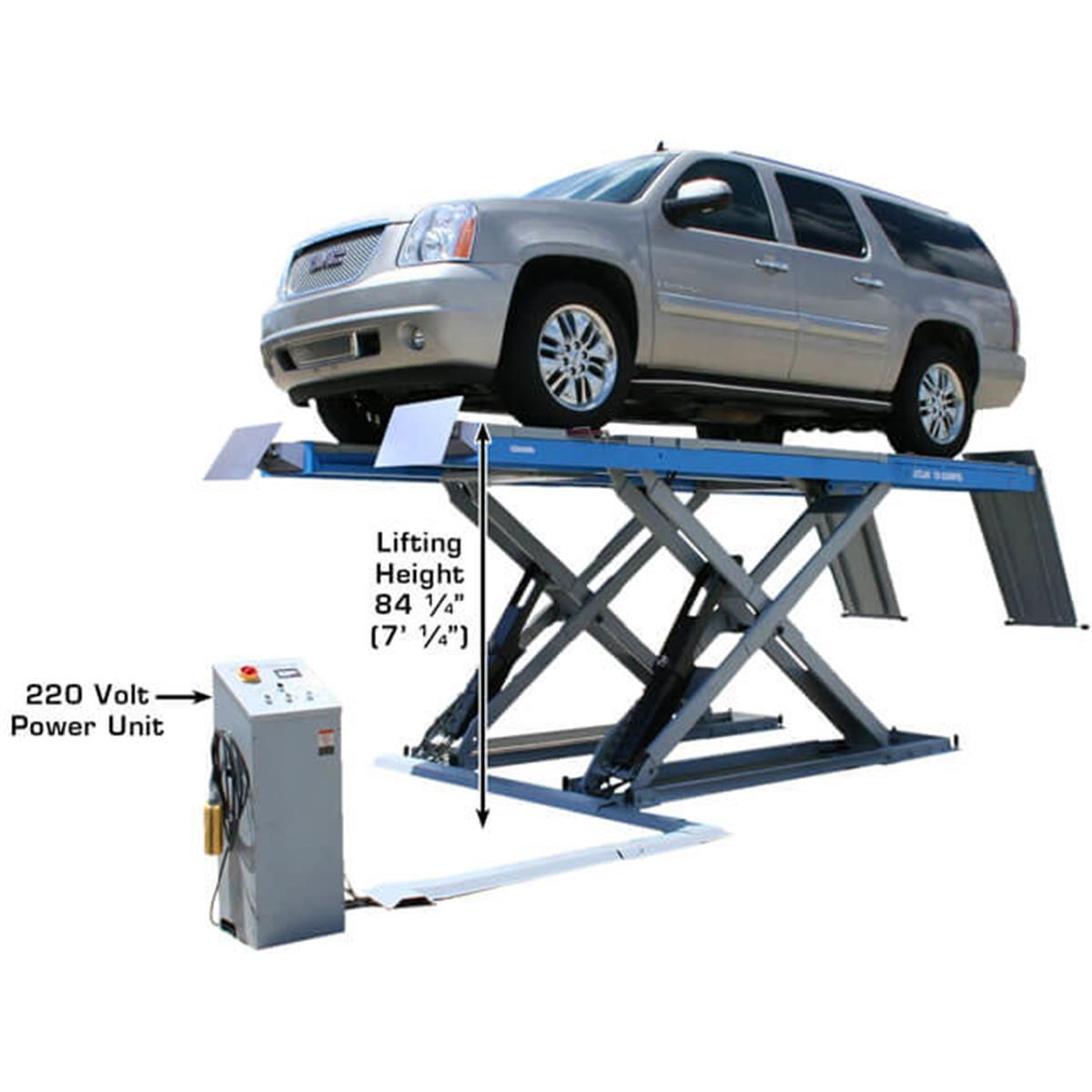 Atlas 12AWFSL 12,000 lb. Capacity Alignment Scissor Lift w/ Wheels-Free ...