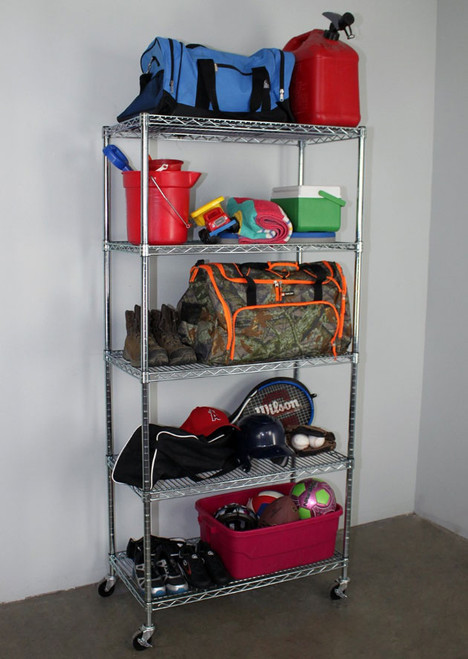 SafeRacks 72"H x 60"W x 24"D 4-Tier NSF Wire Shelving