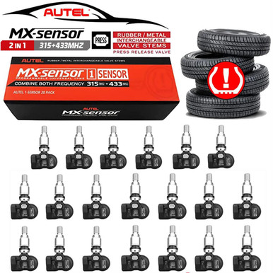 Autel 1-Sensor Bulk Box of (20) Individually Bagged with Metal Press-in ...
