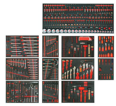 PROTO 613 PIECE FOAMED MASTER TECHNICIAN MAINTENANCE SET WITH 66" 12 ...