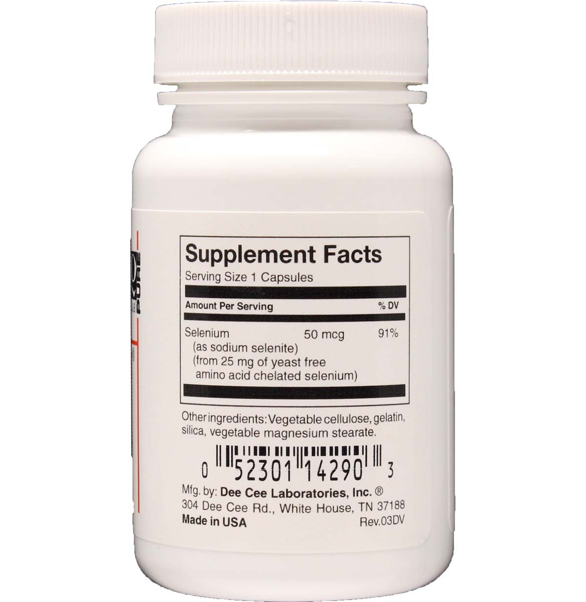 Selenium 50 Mcg - Dee Cee Labs