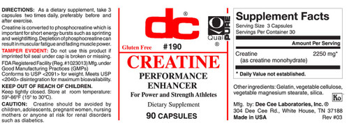 Creatine Capsules - Dee Cee Labs