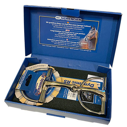 Herm Sprenger Dynamic RS Bradoon with Dee Rings, Double Jointed