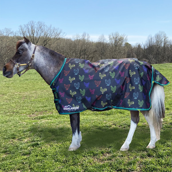 Shires Miniature Highlander Rain Sheet, Chicken, 33" - 48"