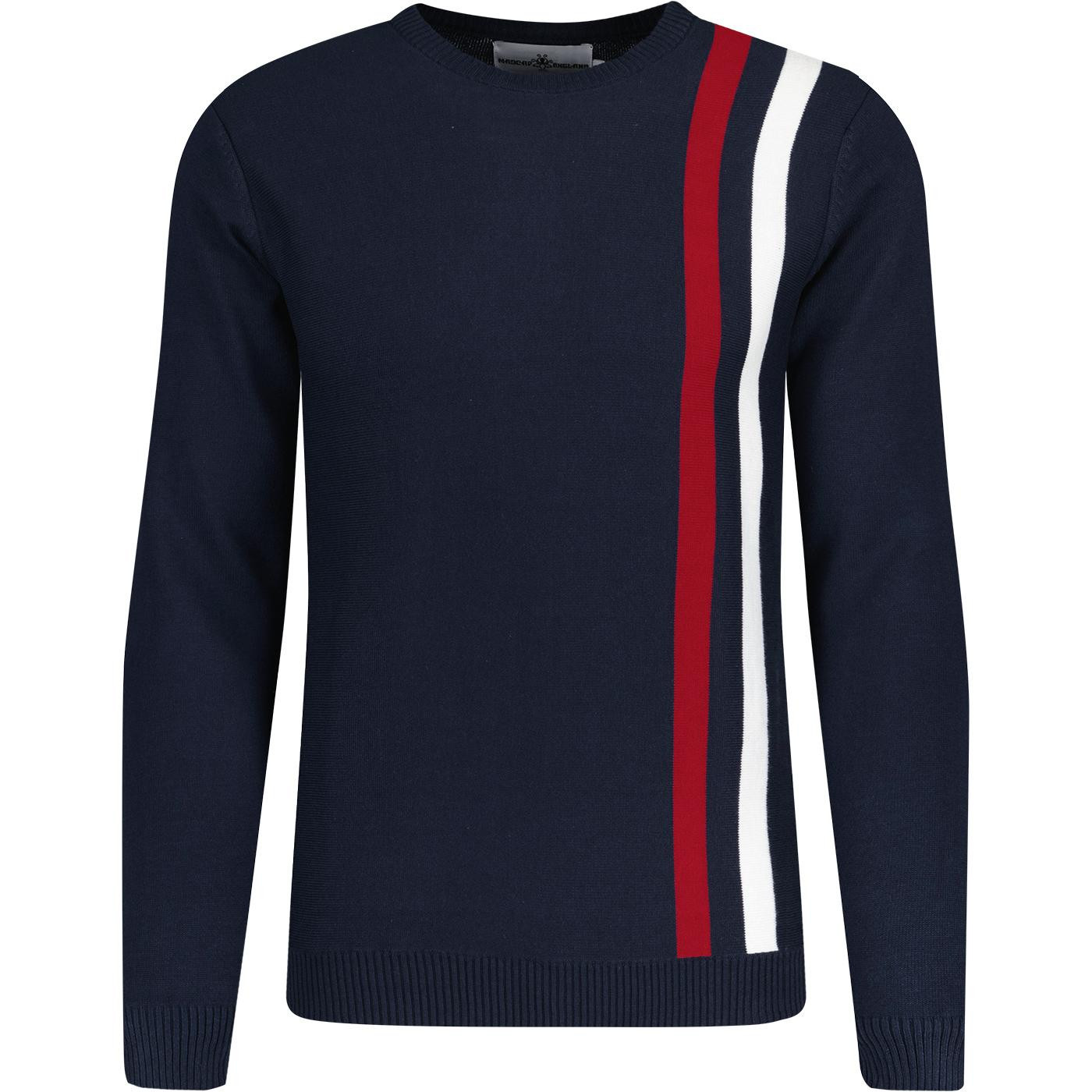 Action MADCAP ENGLAND Retro Mod Racing Jumper Navy