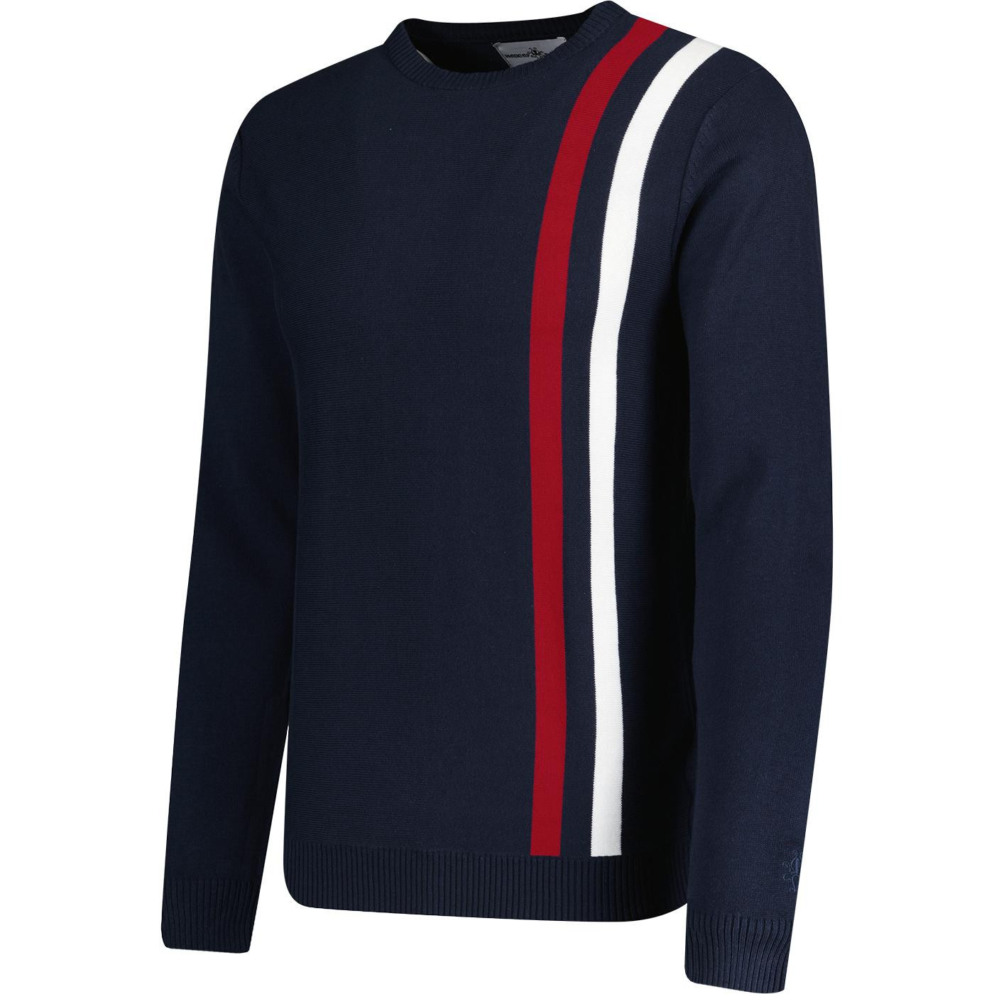 Action MADCAP ENGLAND Retro Mod Racing Jumper Navy