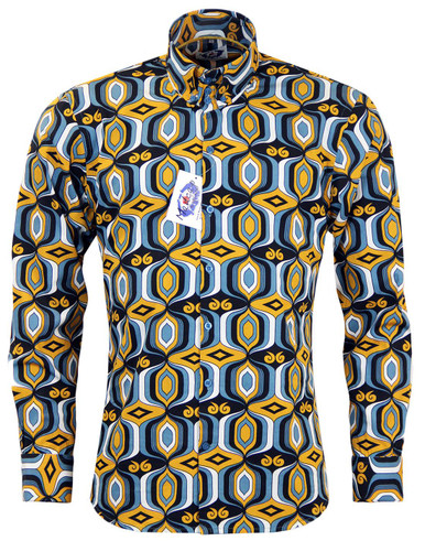 Sunrise MADCAP ENGLAND Retro High Collar Mod Shirt