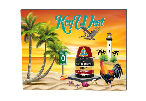 Key West Collage Foil Magnet - Sea Creations