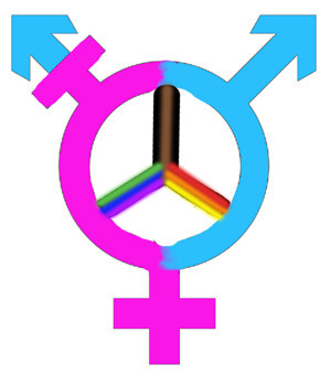 LGBTQ T-shirt - LGBTQ Trans Peace Symbol