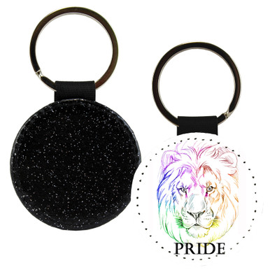 LGBTQ - Glitter Key Fob - Pride Lion