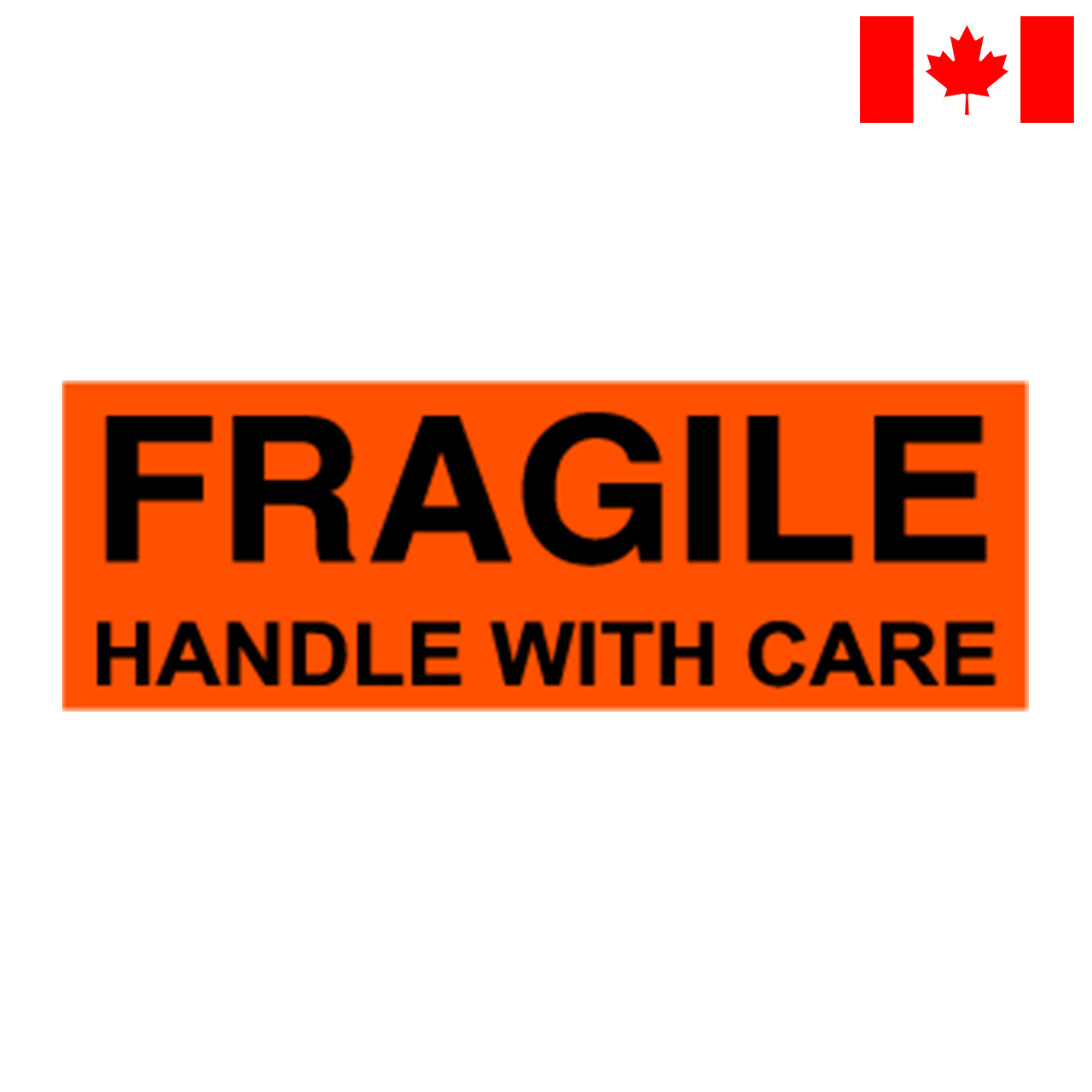 Handling Label, 2" x 5", Fragile handle with care