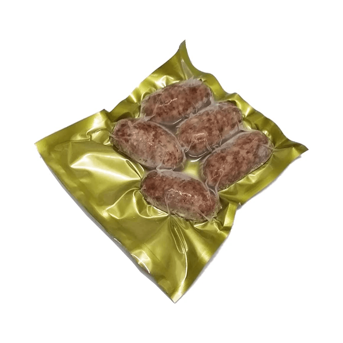 High Barrier Vacuum Pouch, 6” x 8”, Clear and Gold, 1,000/Case