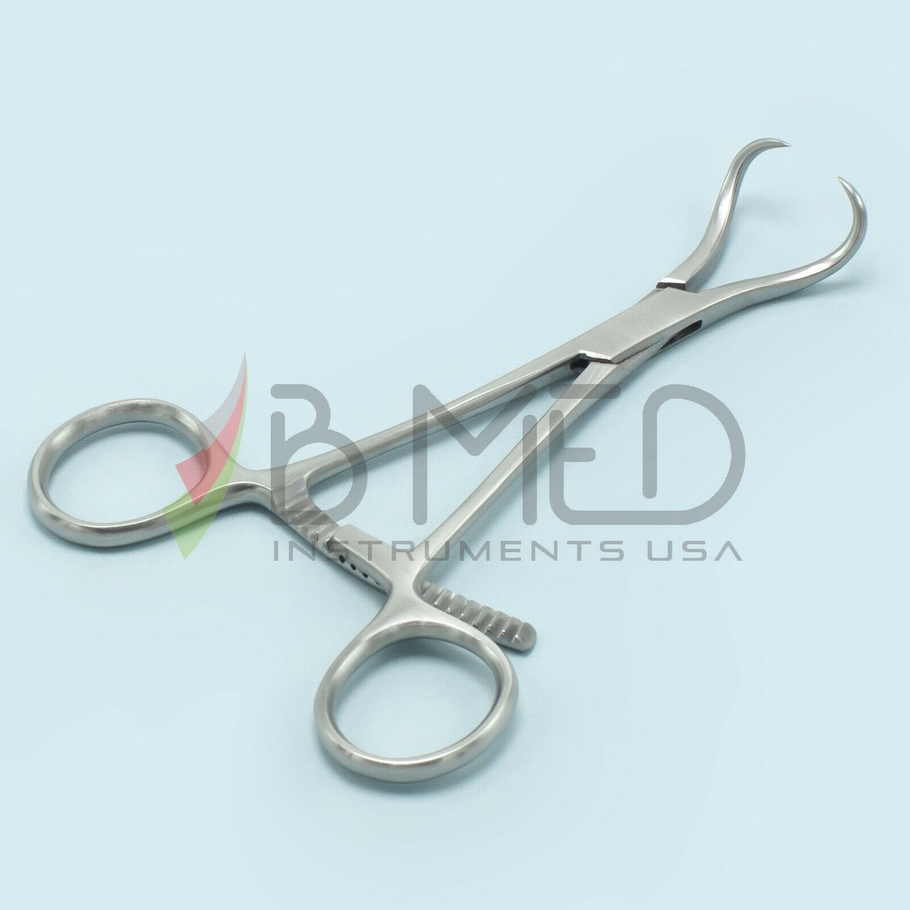 Bone Reduction Forceps 5.5" Long Ratchet Curved