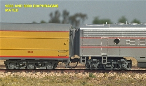 HO Diaphragms for Streamliners (gray) - American Limited Models