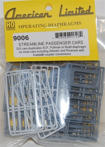 HO Diaphragms for Streamliners, 6 pack (gray) - American Limited Models