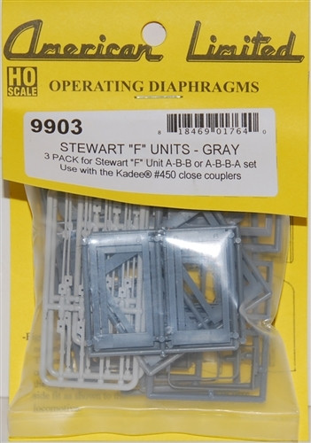HO Diaphragms for Stewart F Unit Diesels, 3 units (gray) - American ...