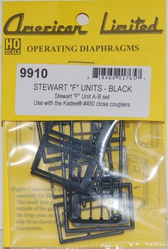 HO Diaphragms for Stewart F Unit Diesels (black) - American Limited Models