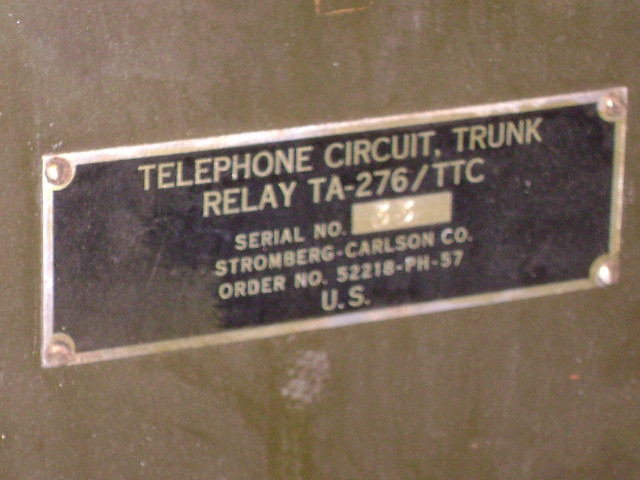 U.S. Army TA-276/TTC Telephone Circuit Trunk - Billings Army Navy ...