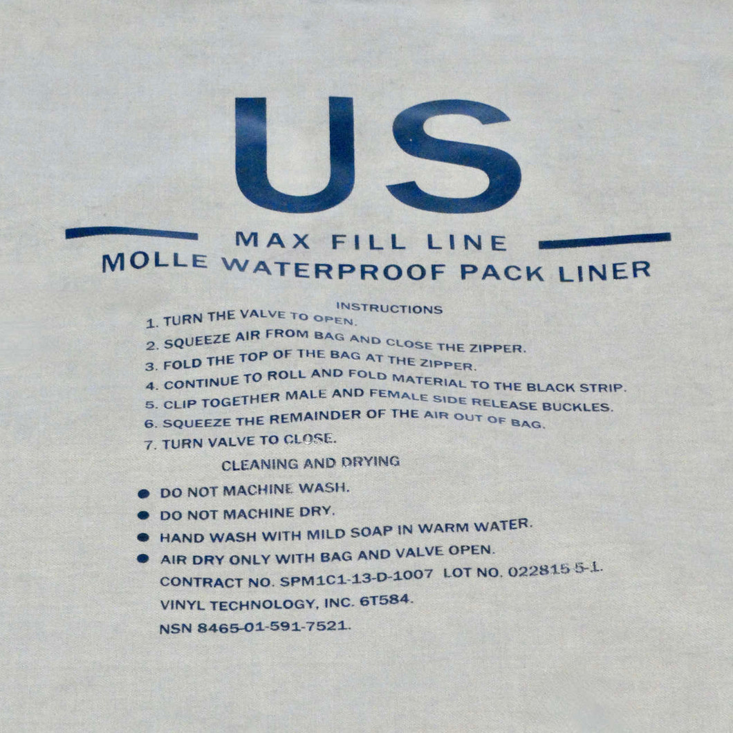 US Military MOLLE Waterproof Pack Liner