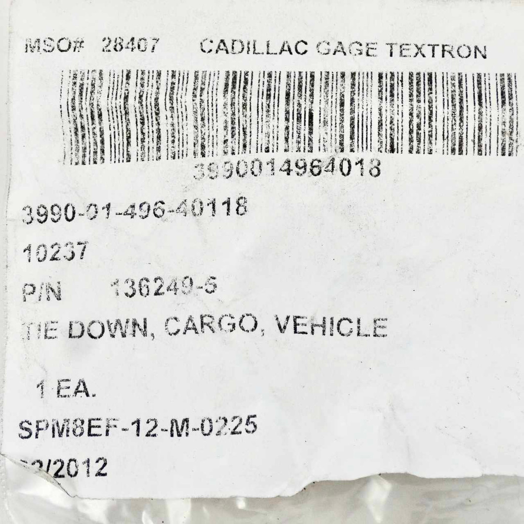 US Military Vehicle Cargo Tie Down Straps