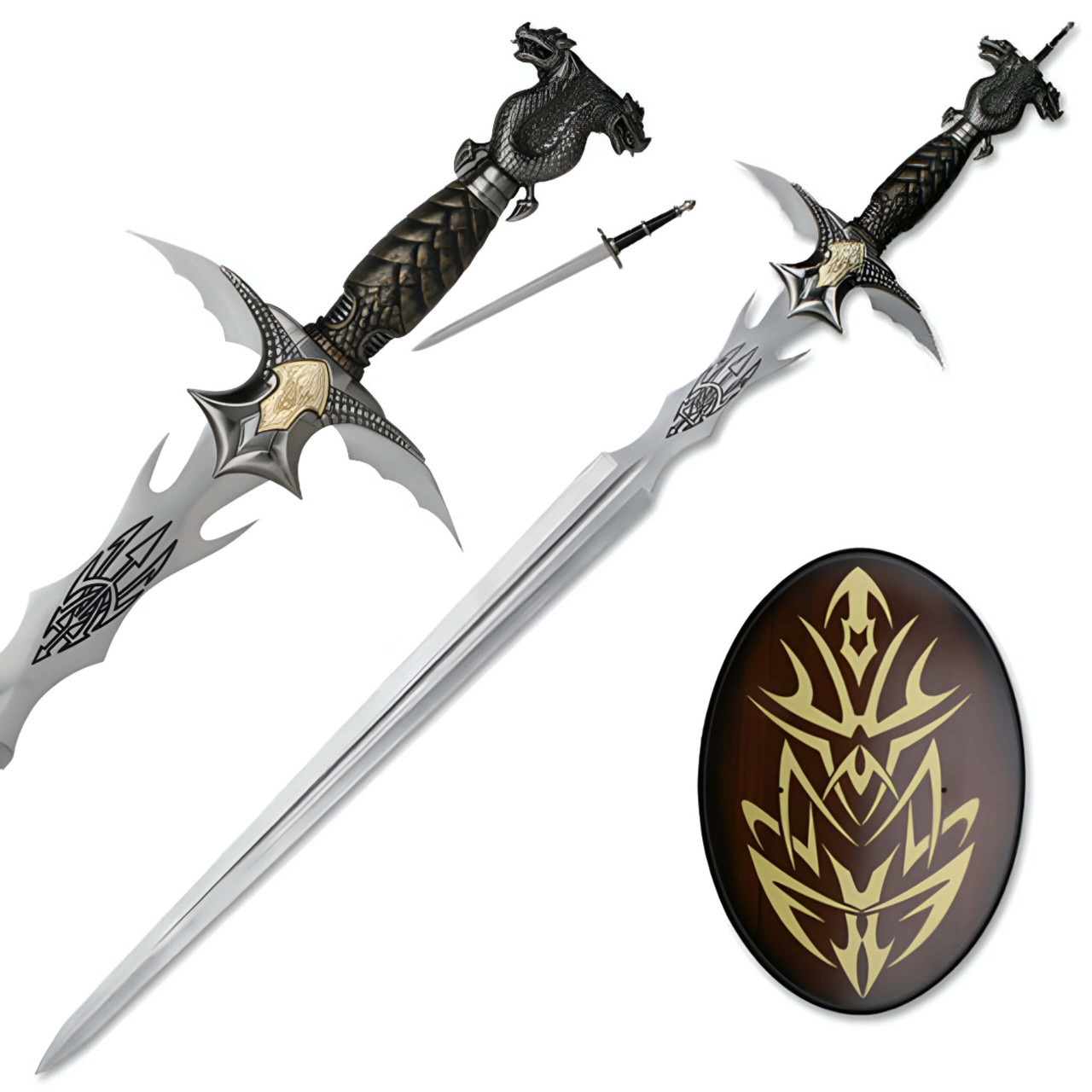 Sword with Plaque and Mini Dagger - Ice Imports