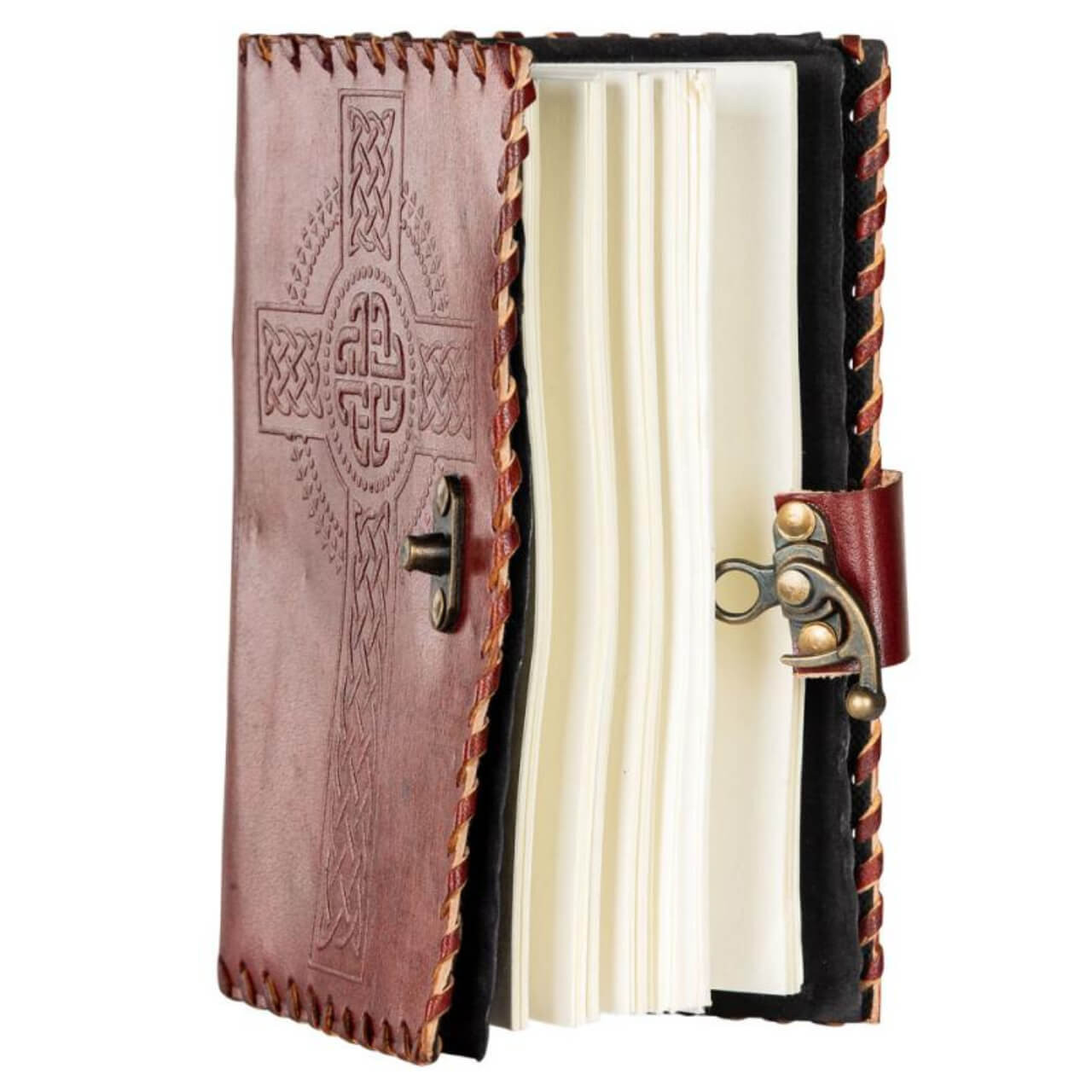 Celtic Cross Leather Journal - Ice Imports