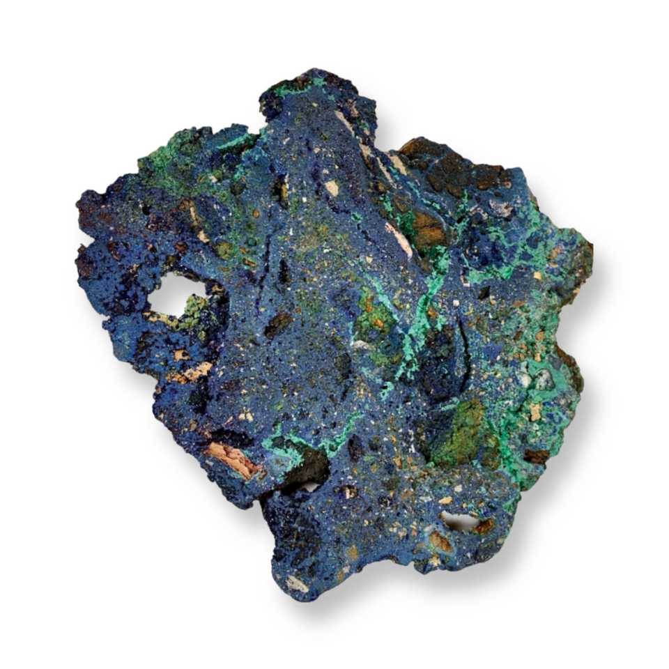 Raw Azurite & Malachite Slice - Ice Imports